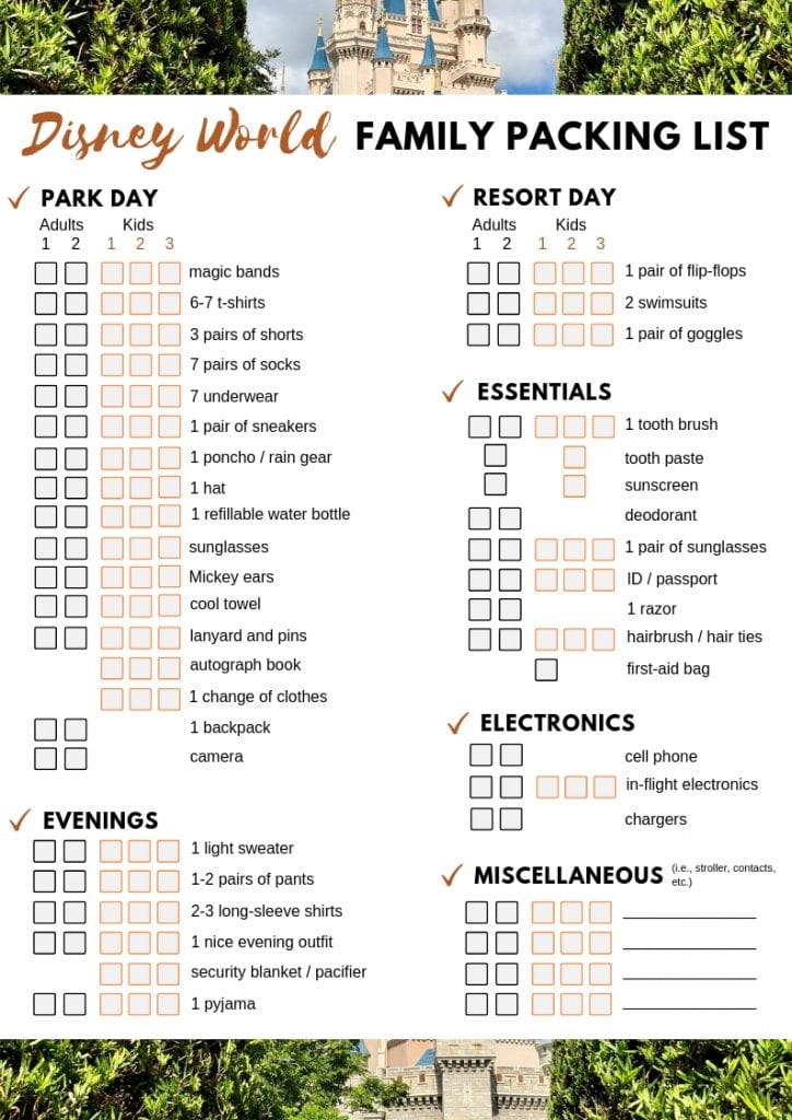 The Ultimate Disney World Packing List For Families - Frugal For Luxury